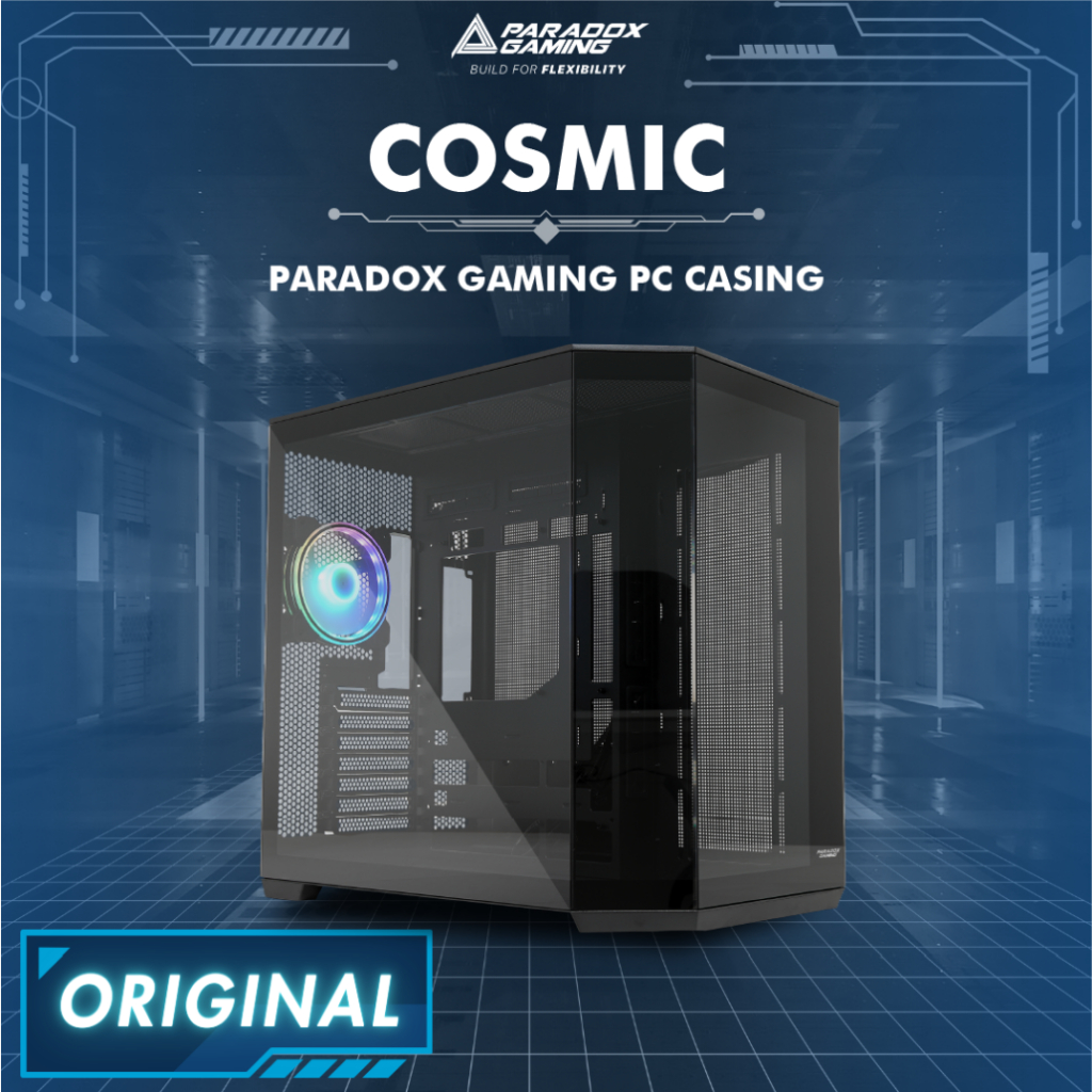 Jual CASSING PARADOX GAMING COSMIC Free 1 Fan ARGB - Casing PC ATX ...