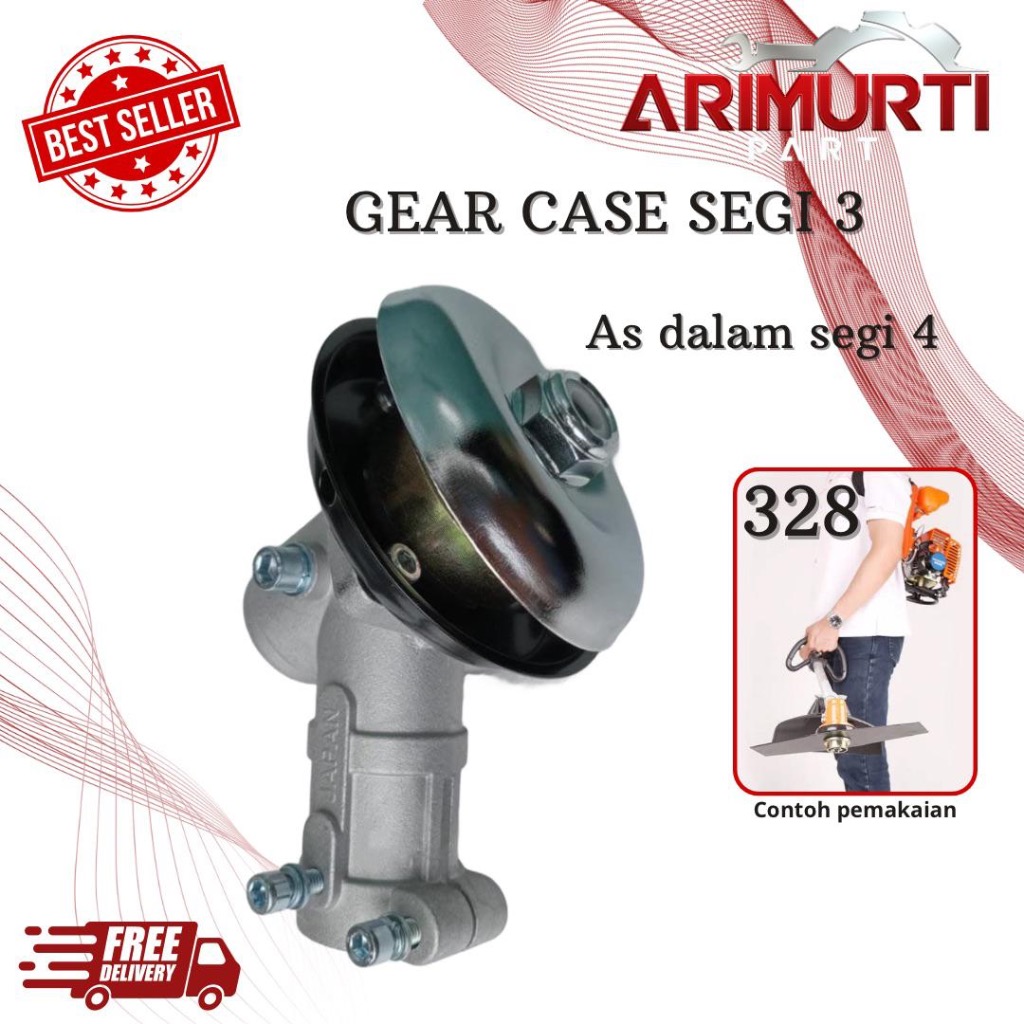 Jual Gear case / Gear box segi tiga | kepala mesin potong rumput 328 ...