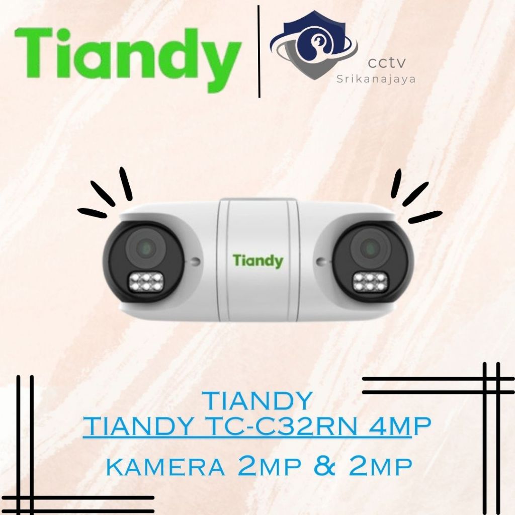 Jual TIANDY TC-C32RN-4MP 2MP&2MP DUAL LENS AUDIO IR BULLET IP CAMERA ...