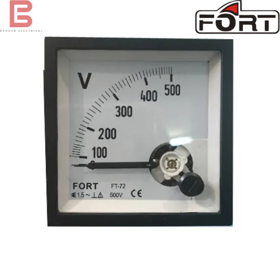 Jual Voltmeter Analog 500V 72 x 72 FORT FT-72 | Shopee Indonesia