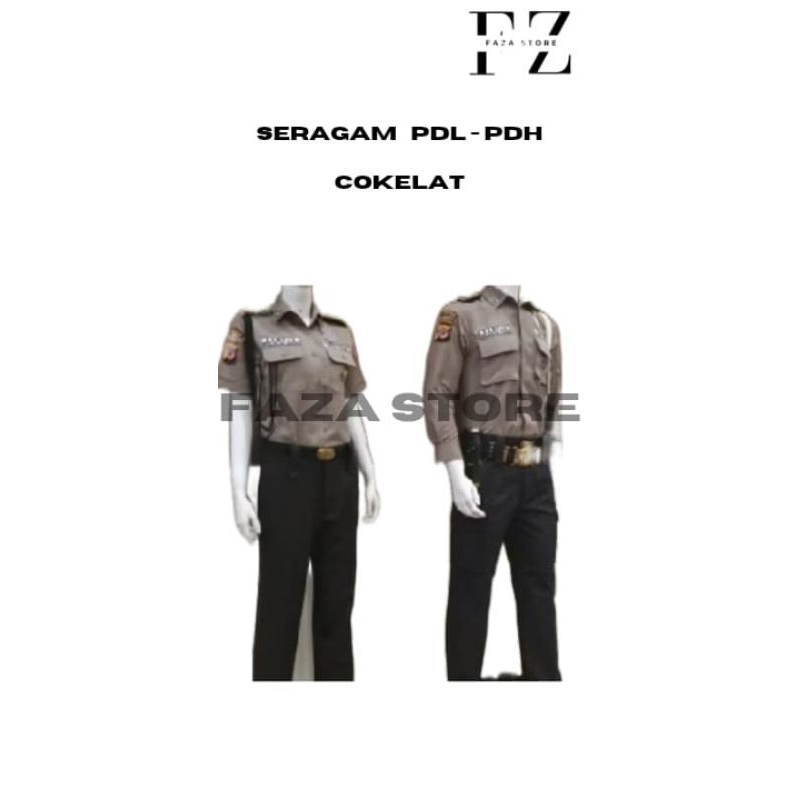 Jual Baju seragam satpam terbaru baju pdh coklat baju pdl coklat baju ...