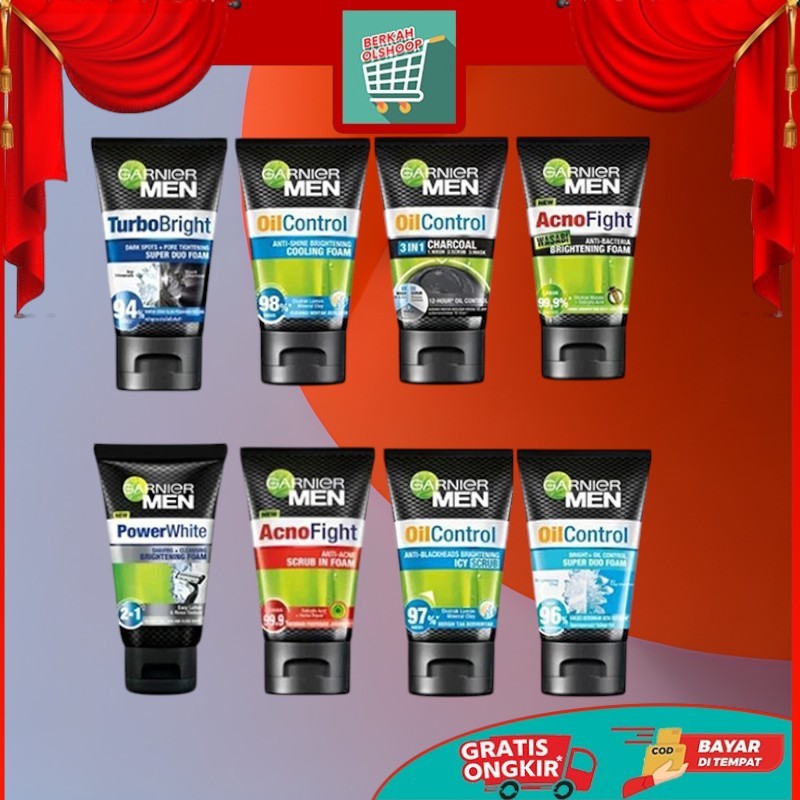 Jual GARNIER MEN FACIAL FOAM PENCUCI MUKA UKURAN 100ML | FACIAL WASH ...