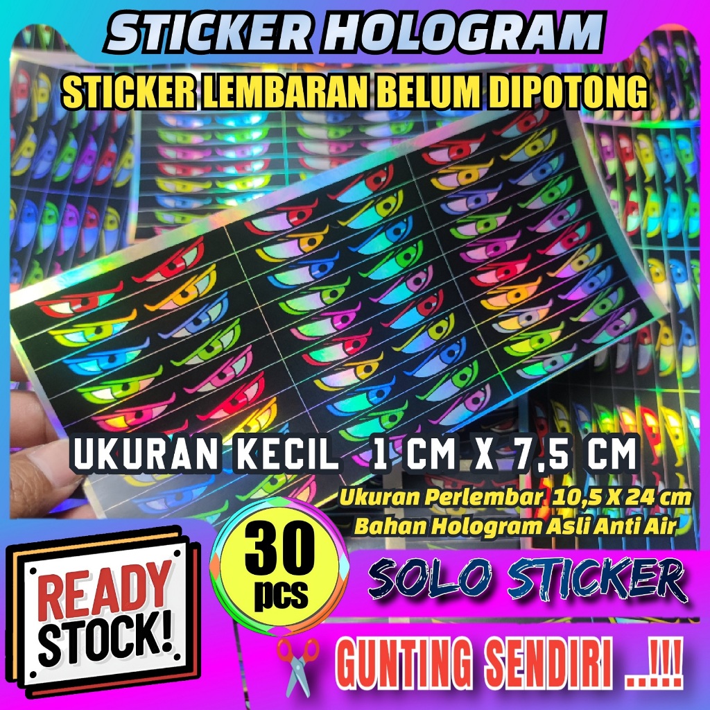 Jual Isi 30 pc Stiker Strobo Mata Miniatur Bus Bahan Hologram Lembaran ...