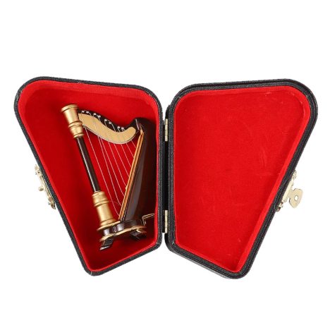 Jual SOF Model Harpa Miniatur Model Instrumen Harpa Kayu Mini disertai ...