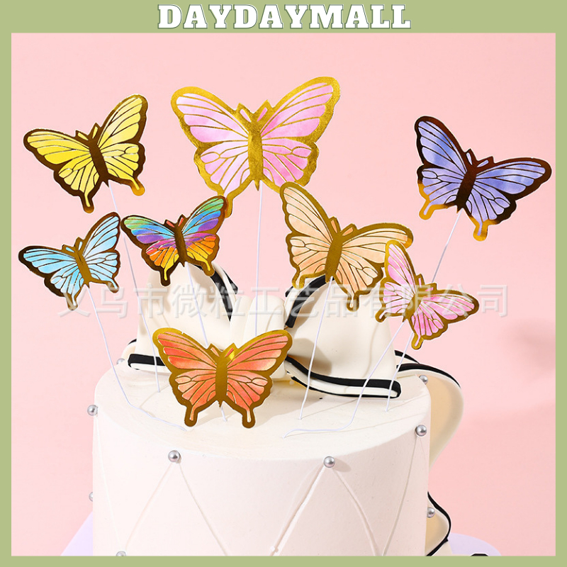 Jual Dekorasi Kupu-kupu Kue Ulang Tahun Lukisan Kertas Buket Decoration ...