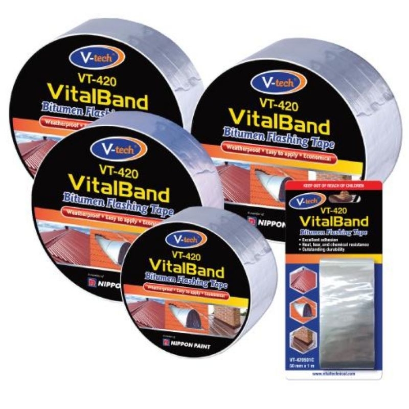 Jual Vitalband bitumen,flash band,lem aspal,lem tambal talang 5cmx10m ...