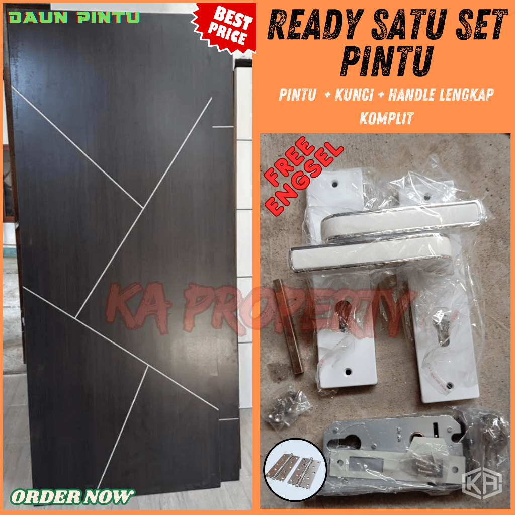 Jual PINTU SATU SET KUNCI DAN HANDLE FREE ENGSEL | Shopee Indonesia