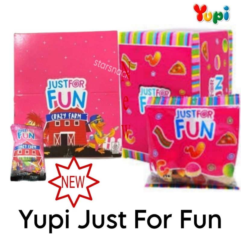 Jual Yupi Just for Fun crazy farm permen isi 12/24 bkgs | Shopee Indonesia