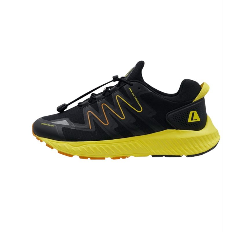 Jual Sepatu League Kumo 2 Hitam Kuning Running Shoes Cowo Pria Ringan ...