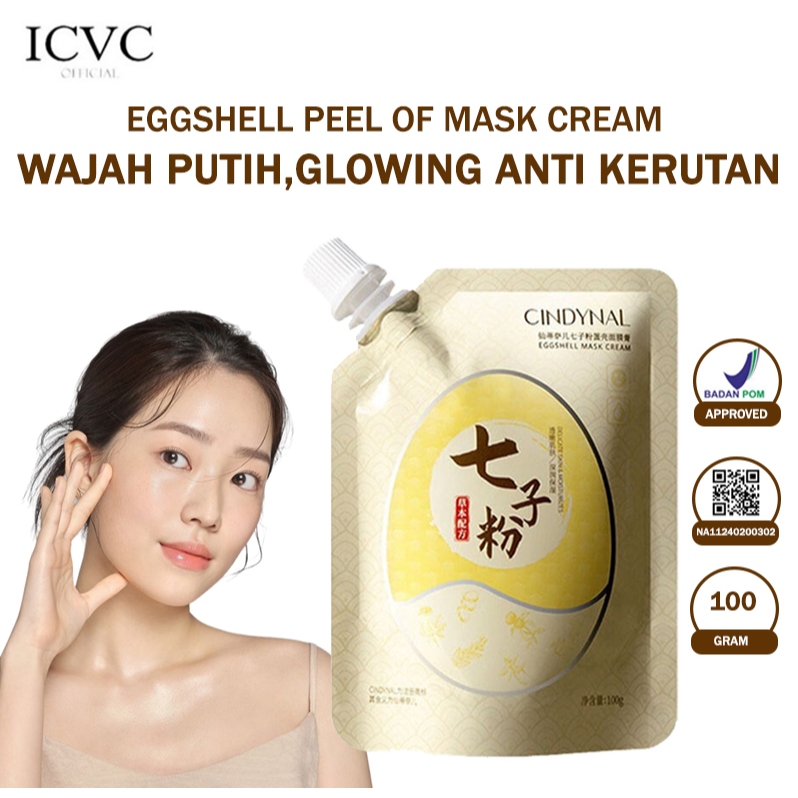 Jual BPOM CINDYNAL Masker Gold Ragi Cangkang Telur Egg Shell Yeast Mask ...