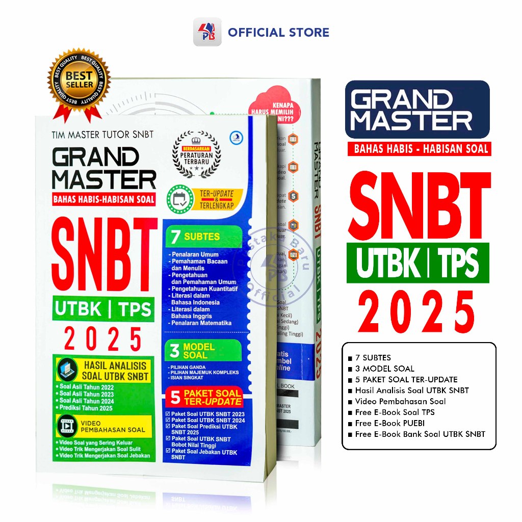 Jual Buku UTBK SNBT 2025 / Grand Master UTBK SNBT 2025 / Kompas Ilmu | Shopee Indonesia