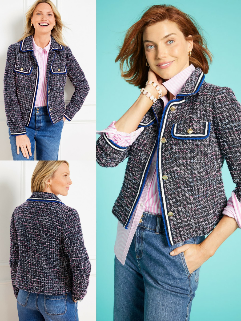 Jual Talbots Breeze Tweed Jacket - 7035 | Shopee Indonesia