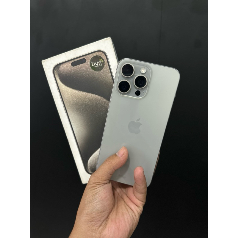 Jual Apple iphone 15 Promax 256Gb Natural Titanium second ibox BH 99% ...