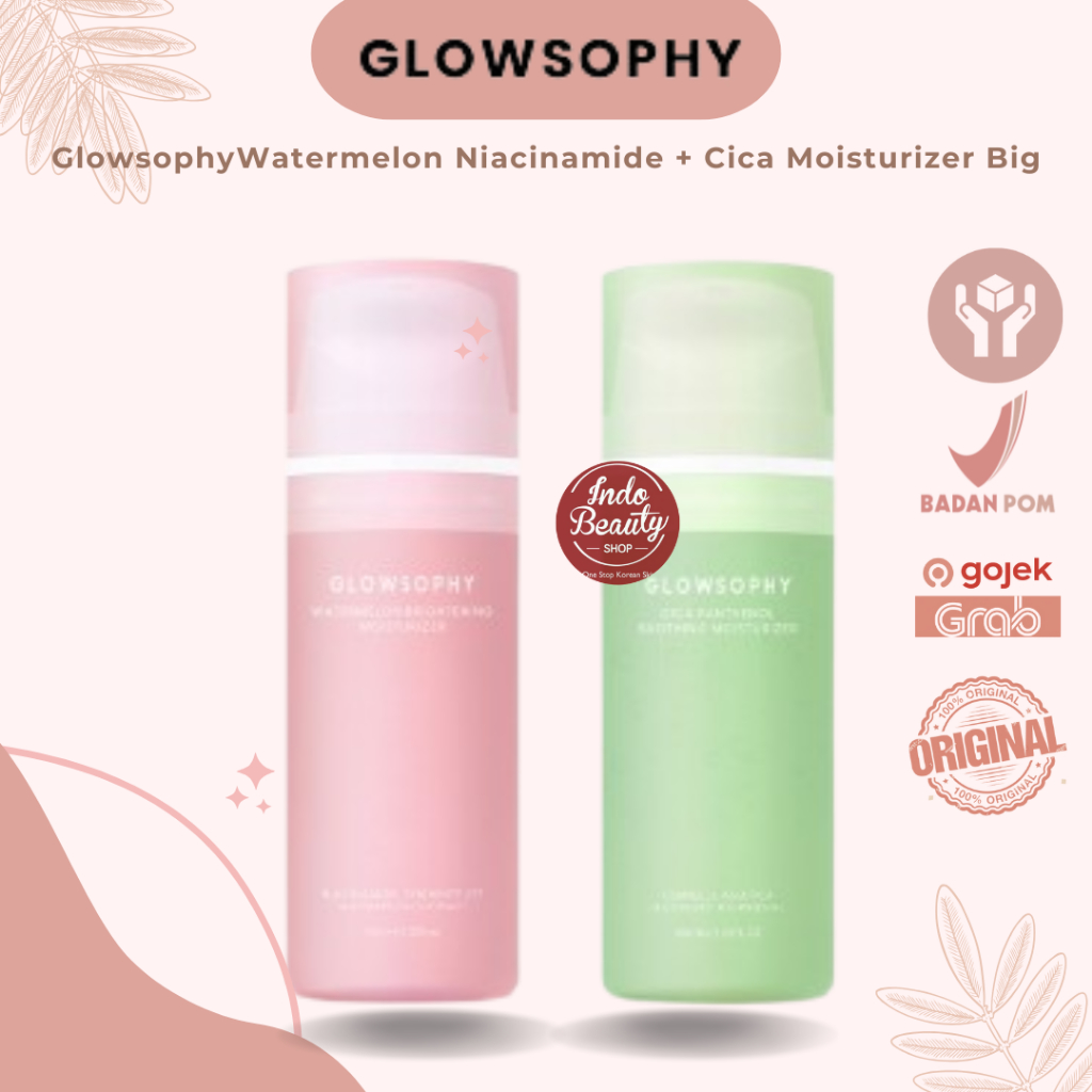 Jual BPOM - Glowsophy Watermelon Brightening Moisturizer Gel Skin Barrier Niacinamide Skincare ...