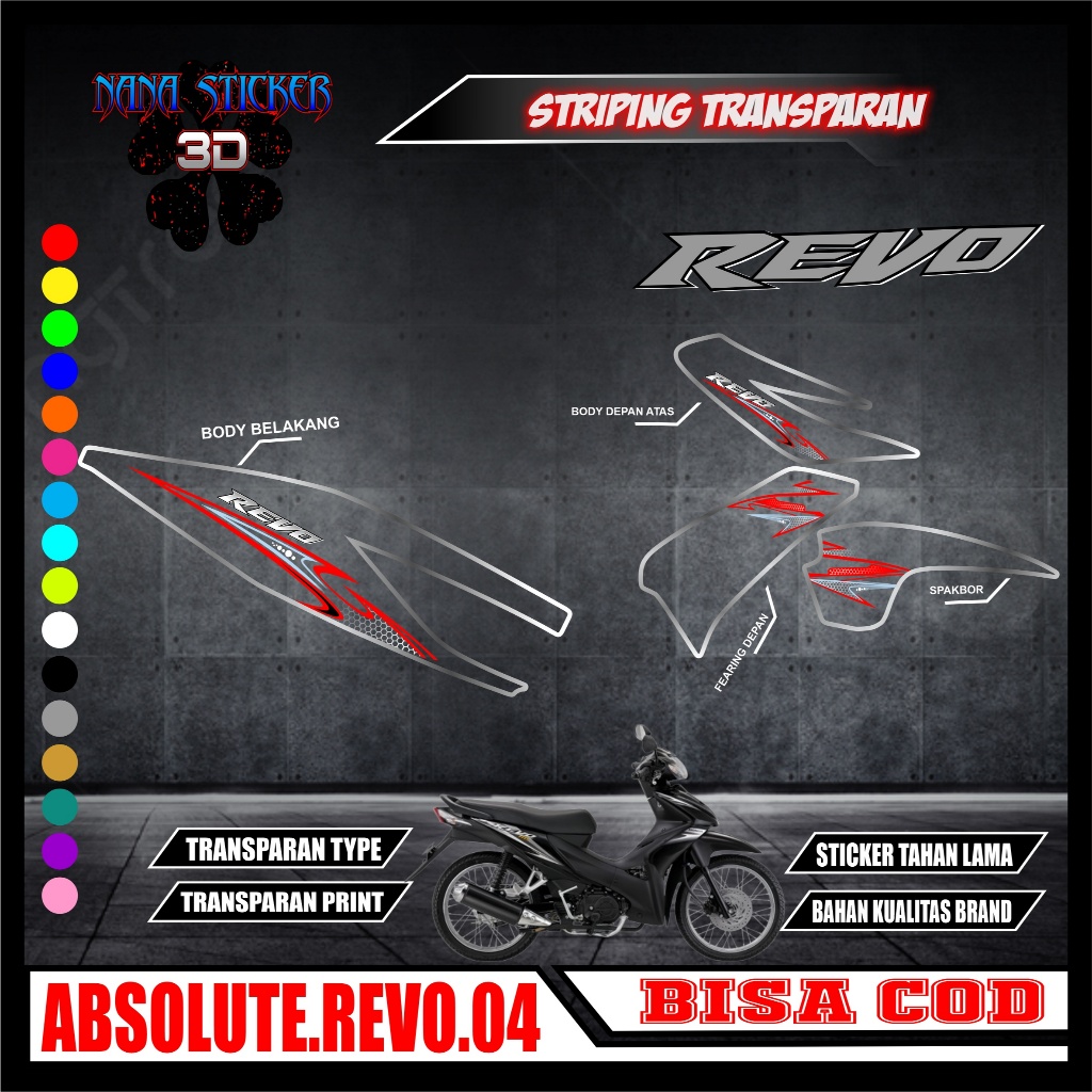 Jual Striping TRANSPARAN ABSOLUTE REVO - Stiker ABSOLUTE REVO List ...