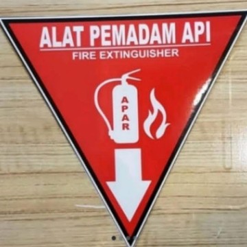 Jual STIKER VINYL SEGI TIGA APAR 25X25CM SIGN RAMBU K3 | Shopee Indonesia