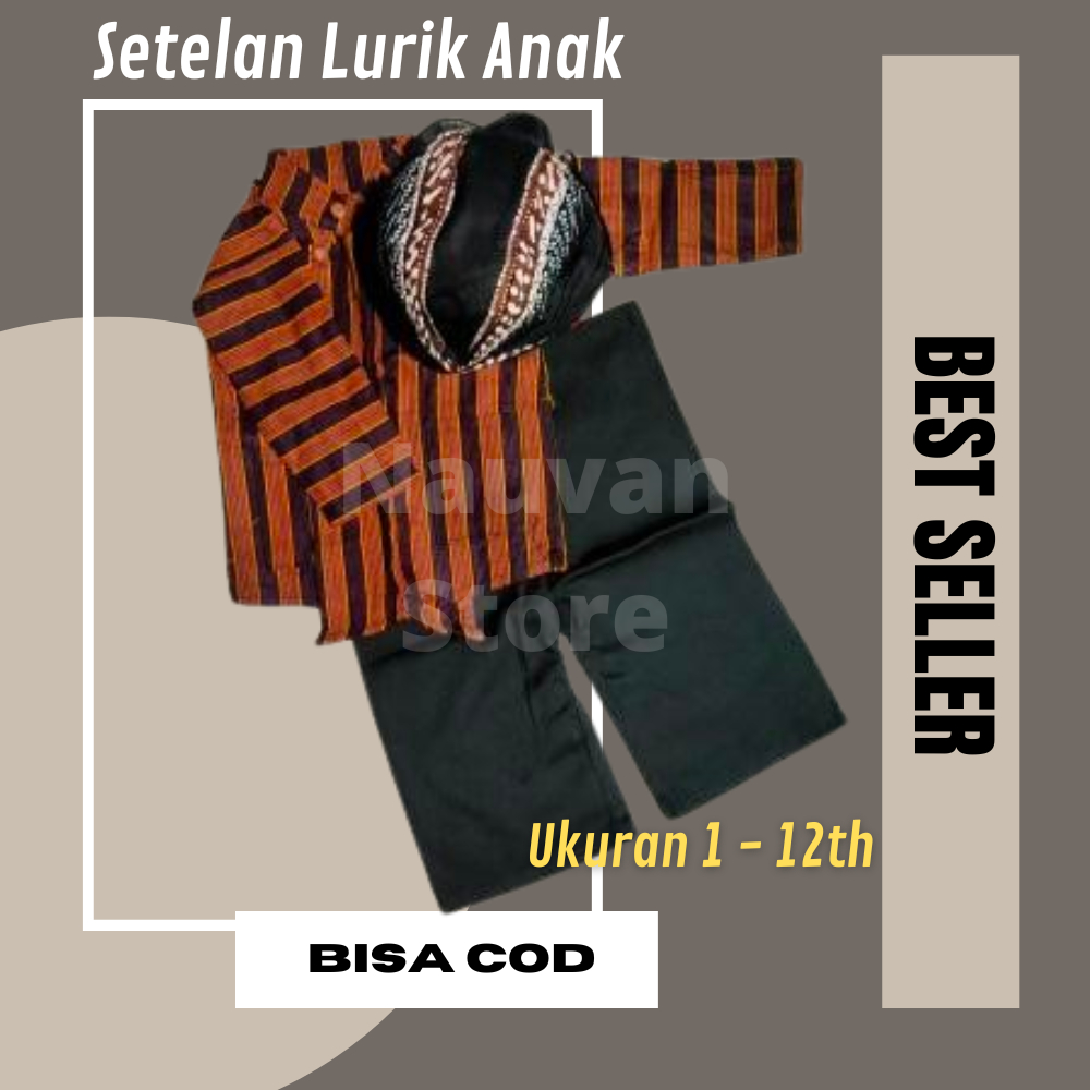 Jual Setelan Baju Adat Jawa Tenun Lurik Anak Laki laki SD Tk | Shopee ...