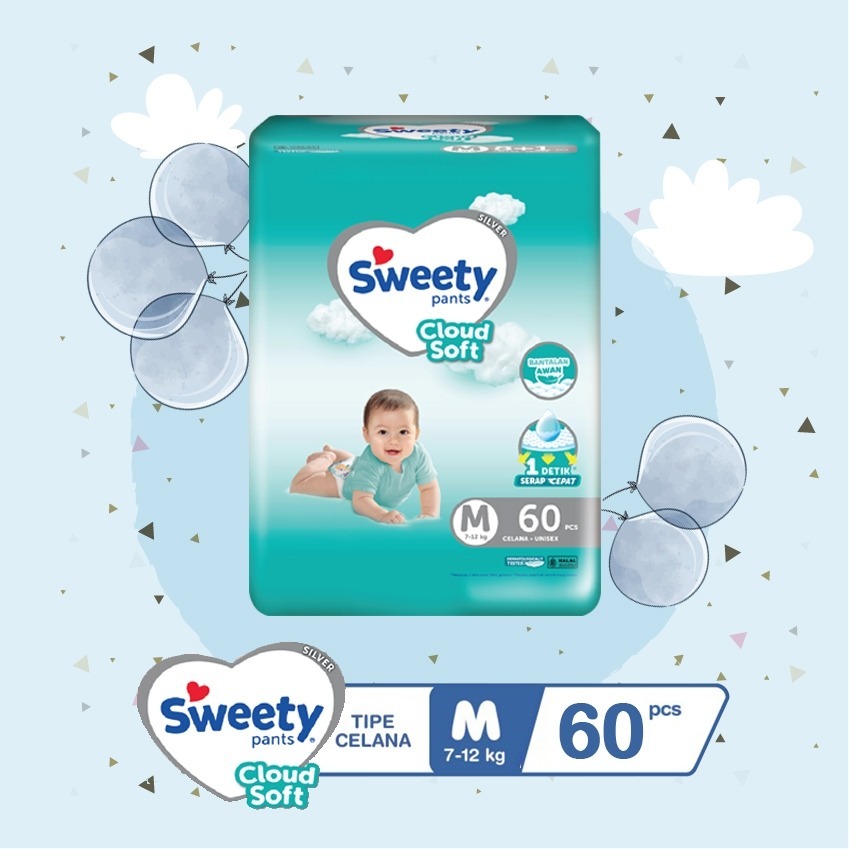 Jual SWEETY Silver Pants M60 | Sweety Popok Celana Silver M 60 ( MINUS KEMASAN RUSAK) | Shopee ...