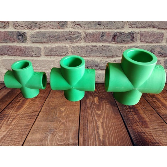 Jual Tee Cross Cros PPR 32mm 1 inch Tee Cabang Tee Sambungan Fitting ...