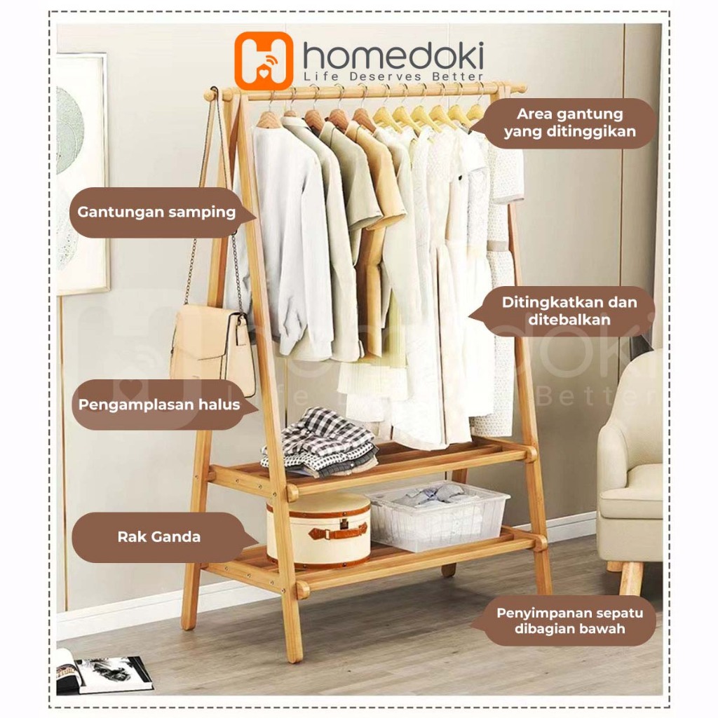 Jual Homedoki Rak Gantungan Baju /Rak Gantungan Serbaguna/Rak Gantung ...