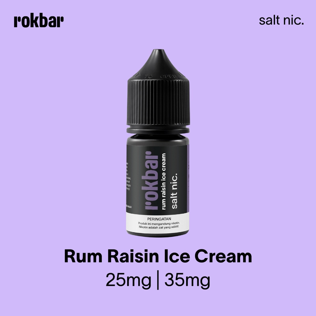 Jual Rokbar Rum Raisin Ice Cream saltnic 30ML | Shopee Indonesia