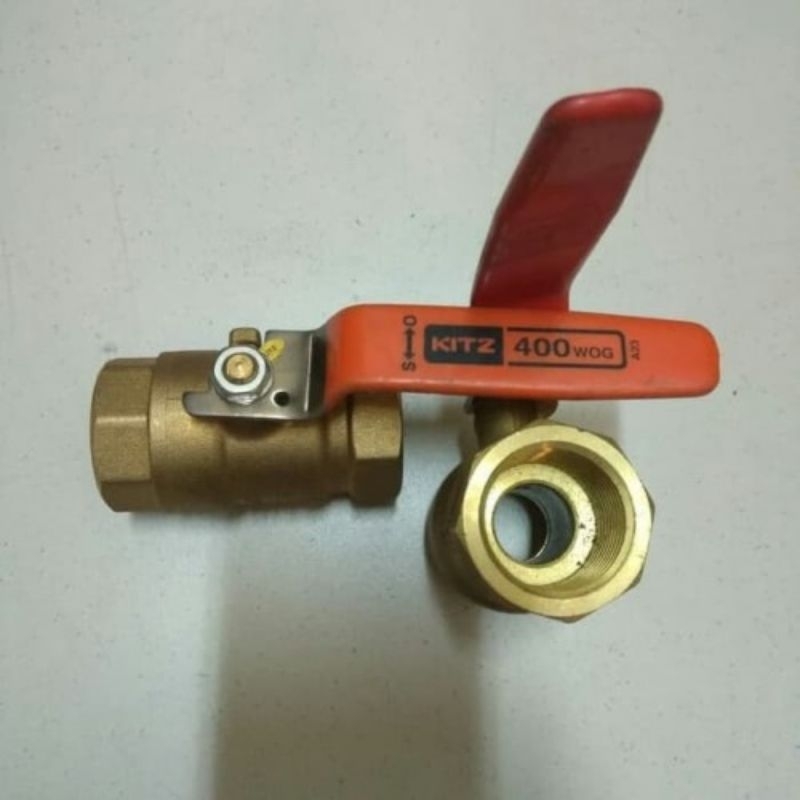 Jual Ball valve kuningan Kitz 1/2 inch original | Shopee Indonesia