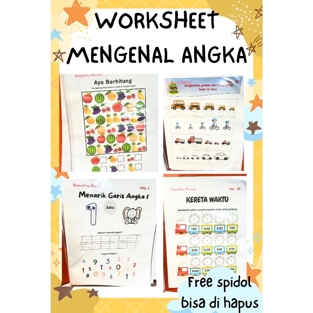 Jual BUKU AKTIVITAS PERTAMAKU WORKSHEET ANAK PRA TK PAUD 2 3 4 5 tahun ...