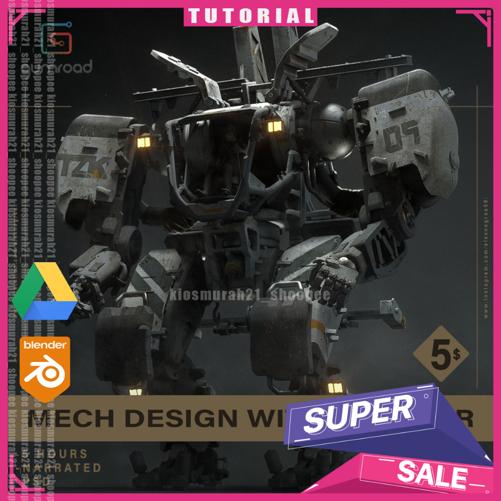 Jual Blender 3D - Gumroad - Mech Design With Blender 3D Blender ...