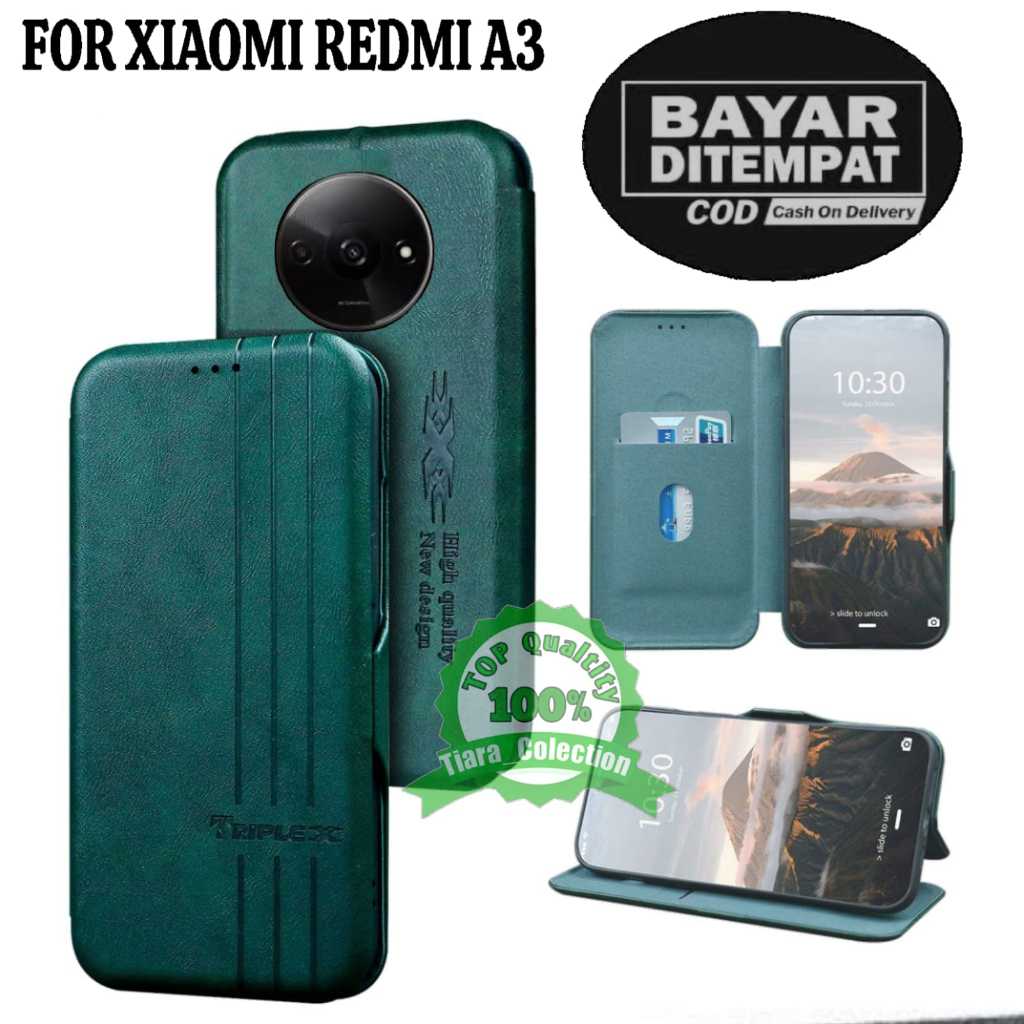 Jual Flip Case XIAOMI REDMI A3 Flip Motif Garis TripleX Casing Dompet ...