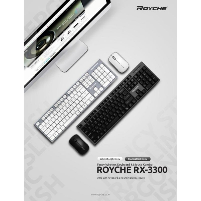 Jual Royche Wireless Keyboard & Mouse Combo Korea Hanguel | Shopee ...