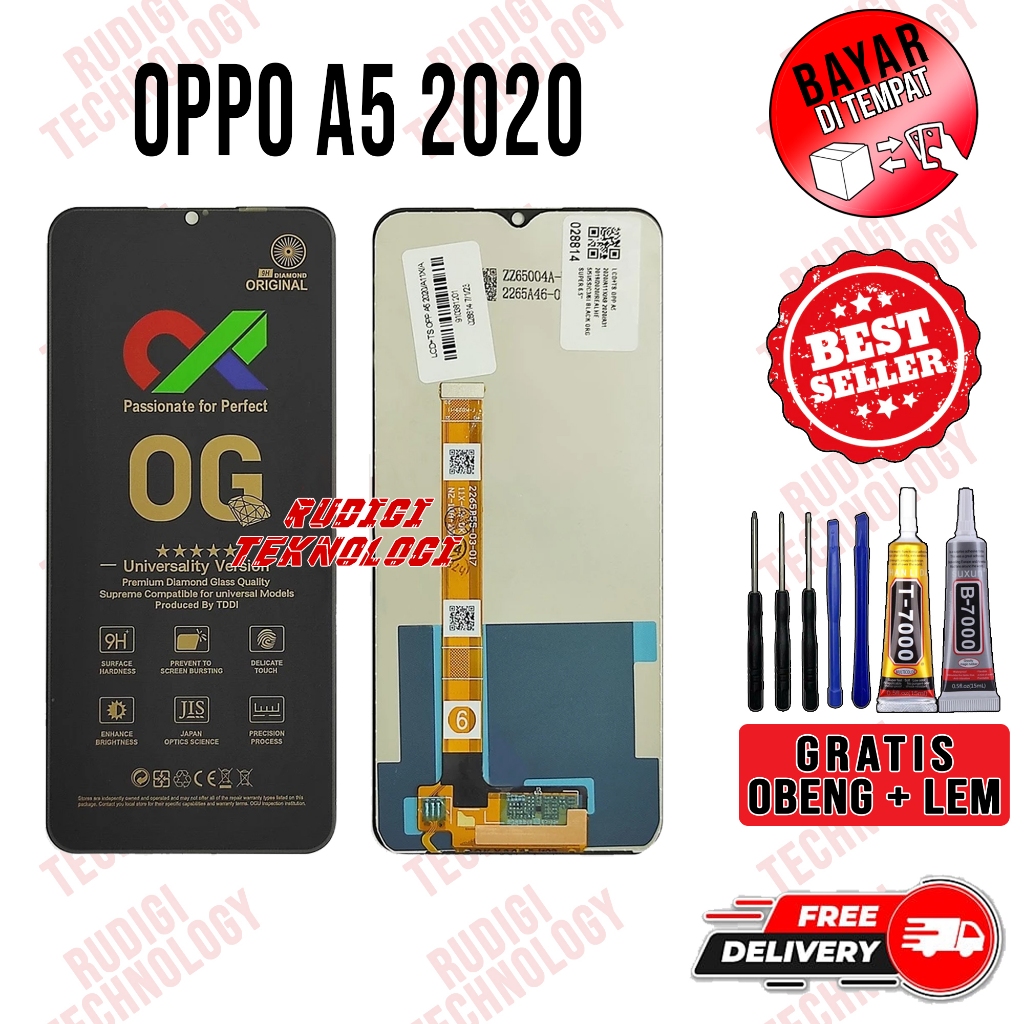 Jual Lcd Touchscreen OPPO A5 2020 Original Fullset GRATIS LEM OBENG | Shopee Indonesia
