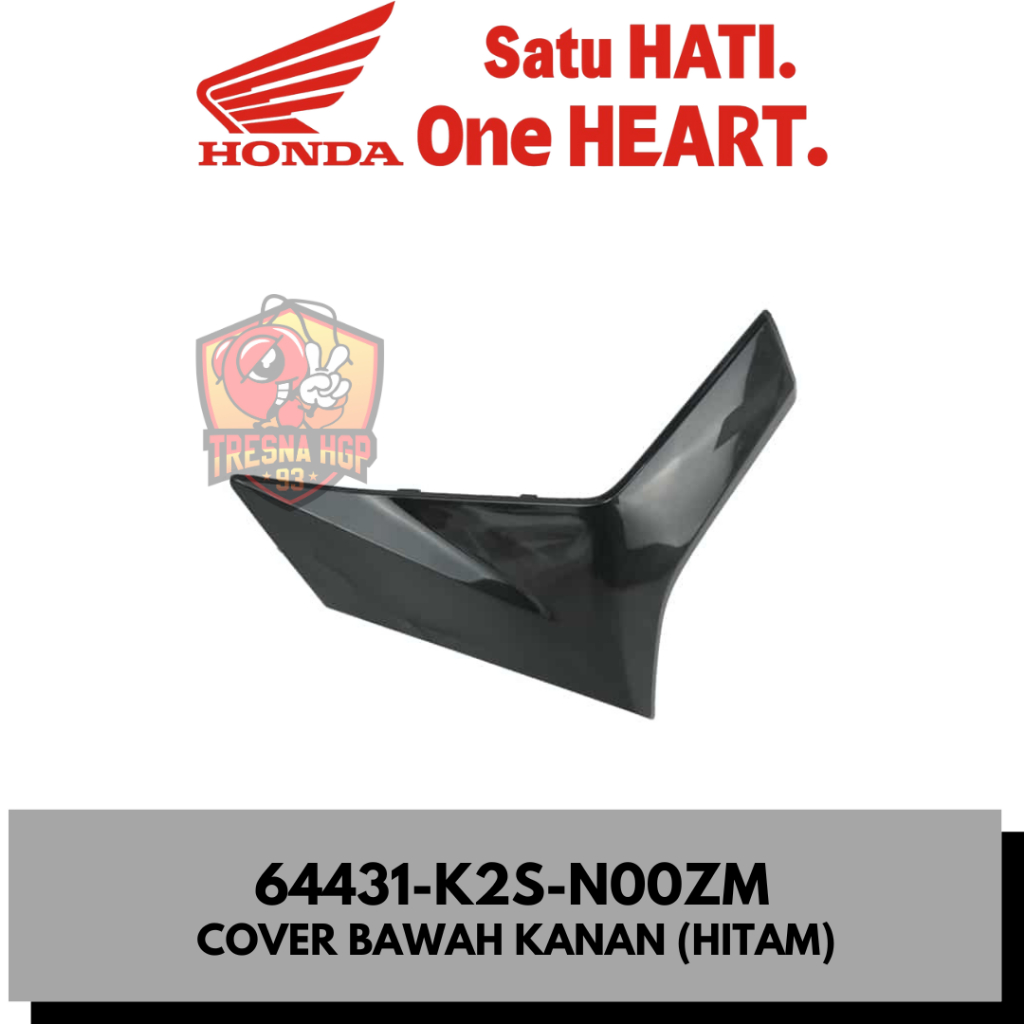 Jual 64431-K2S-N00ZM COVER KANAN BAWAH (HITAM) HONDA VARIO 160 K2S ...