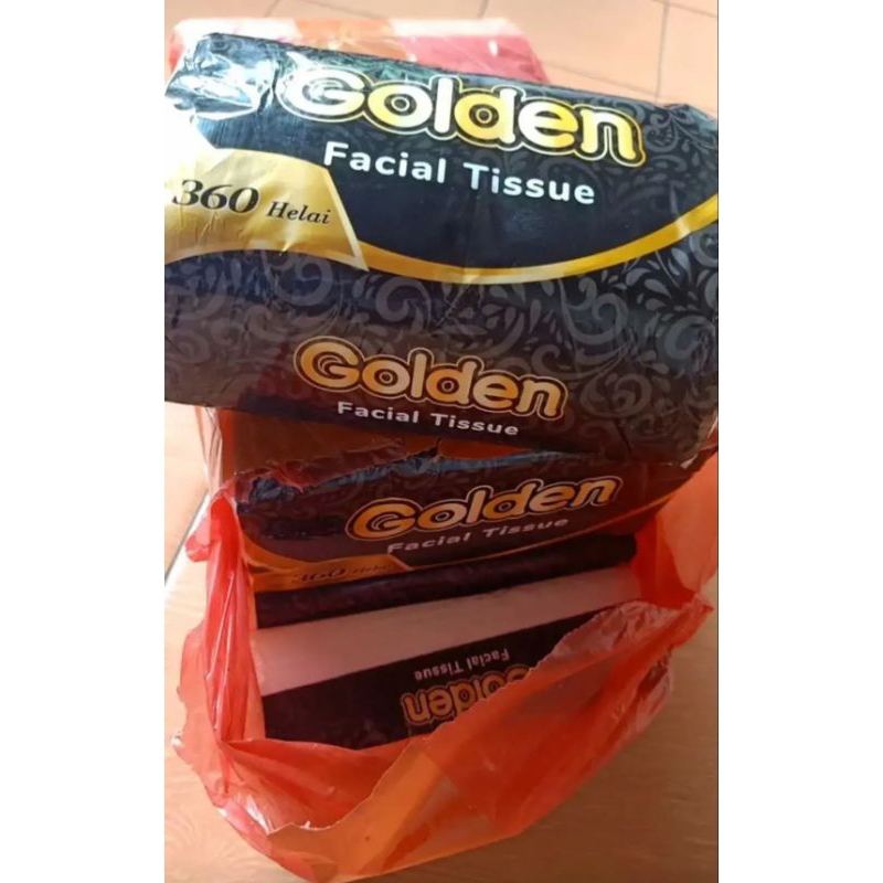 Jual { 10 PACK/PCS ) Tissue Tisu tissu Golden Facial Tissue Helai 360 ...