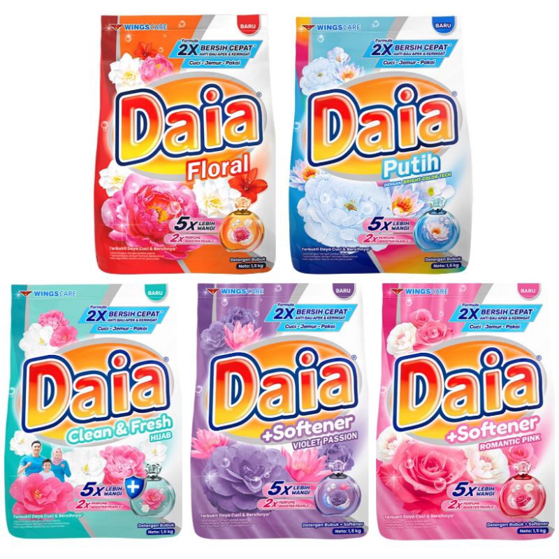 Jual Daia kemasan besar Deterjen Bubuk Bunga Putih Softener Violet ...