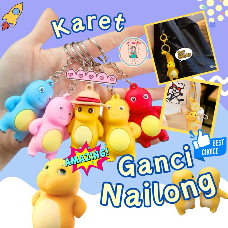 Jual Gantungan kunci Nailong/Ganci Nailong/Gantungan tas naylong Dino ...