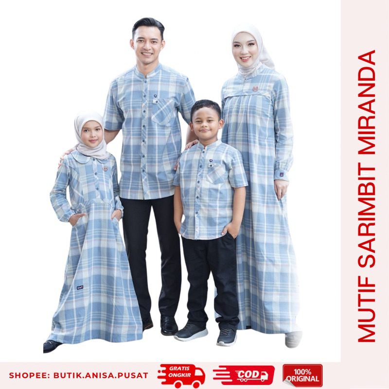 Jual MUTIF SARIMBIT MIRANDA ILLUSION BLUE 2025 Sarimbit Keluarga ...