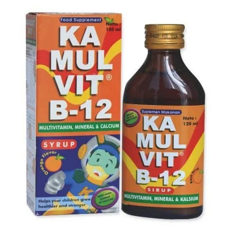 Jual KAMULVIT B-12 Multivitamin Syrup untuk anak 120ml | Shopee Indonesia