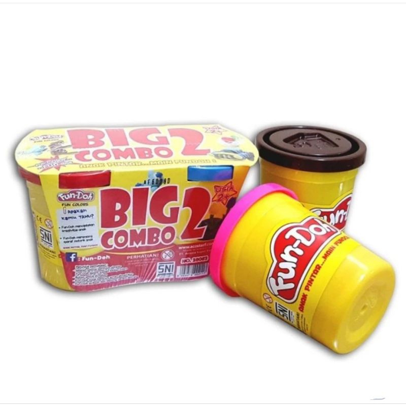 Jual Mainan Edukasi Kreatif Fundoh Big Combo 2 play doh Lilin Dan ...