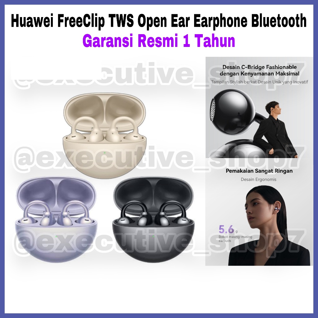 Jual Huawei FreeClip TWS Open Ear Earphone Bluetooth - Garansi Resmi 1 ...