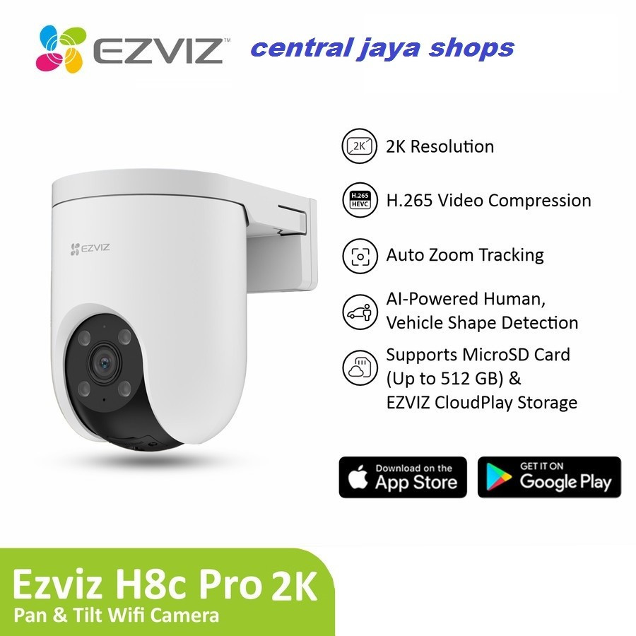 Jual Ezviz H8c PRO 2K+ 4MP IP Camera CCTV Pan & Tilt Wi-Fi Camera | Shopee Indonesia