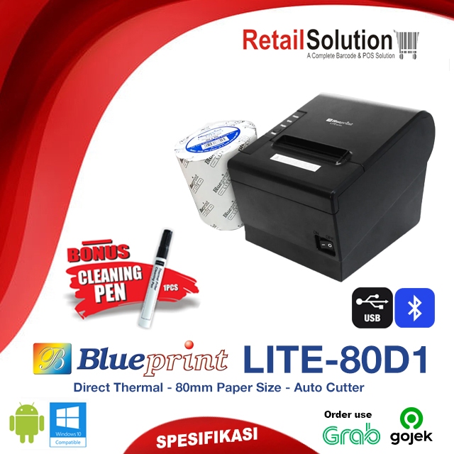 Jual Printer Thermal USB Bluetooth 80mm - Blueprint Lite80 D1 / Lite ...