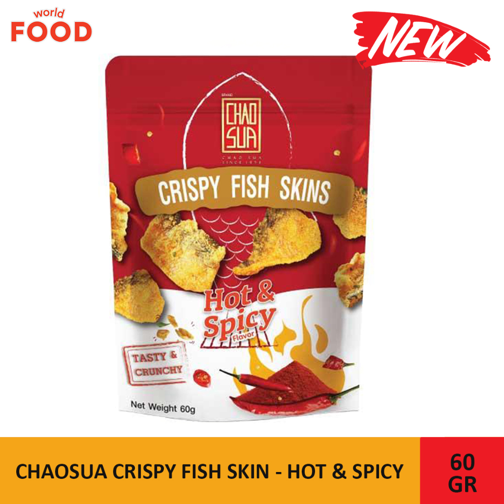 Jual CHAO CRISPY FISH SKIN HOT&SPICY FLAVOR 60GR | Shopee Indonesia