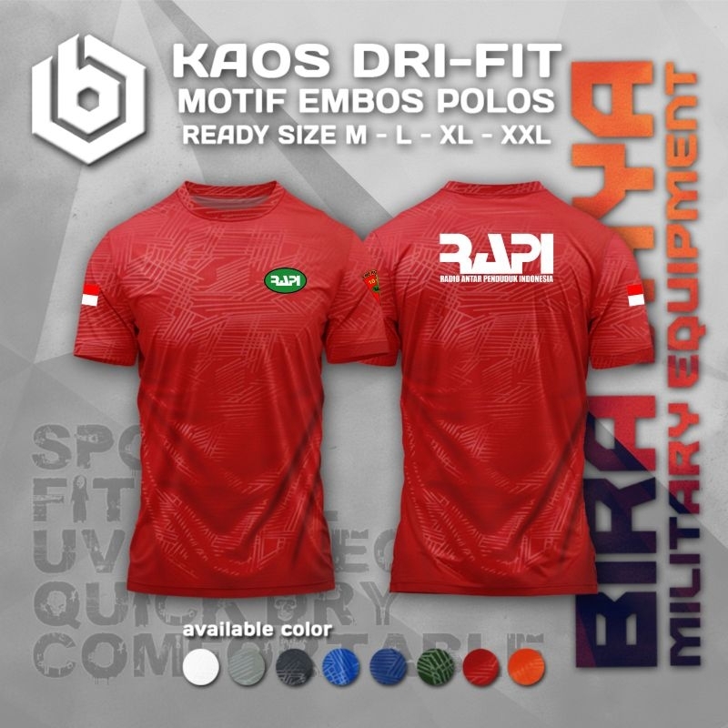 Jual Kaos RAPI Radio Antar Penduduk Indonesia Logo Full DRYFIT EMBOS ...