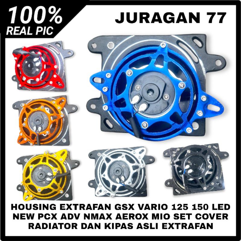 Jual HOUSING EXTRAFAN GSX VARIO 125 150 LED NEW SET COVER RADIATOR DAN KIPAS ASLI EXTRAFAN NEW ...