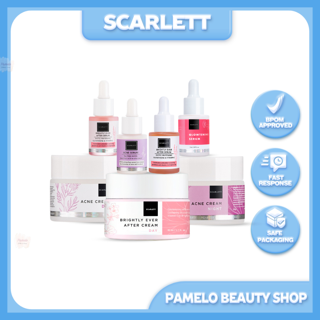 Jual Scarlett Whitening Acne Serum Cream| Scarlet Whitening Brightly ...