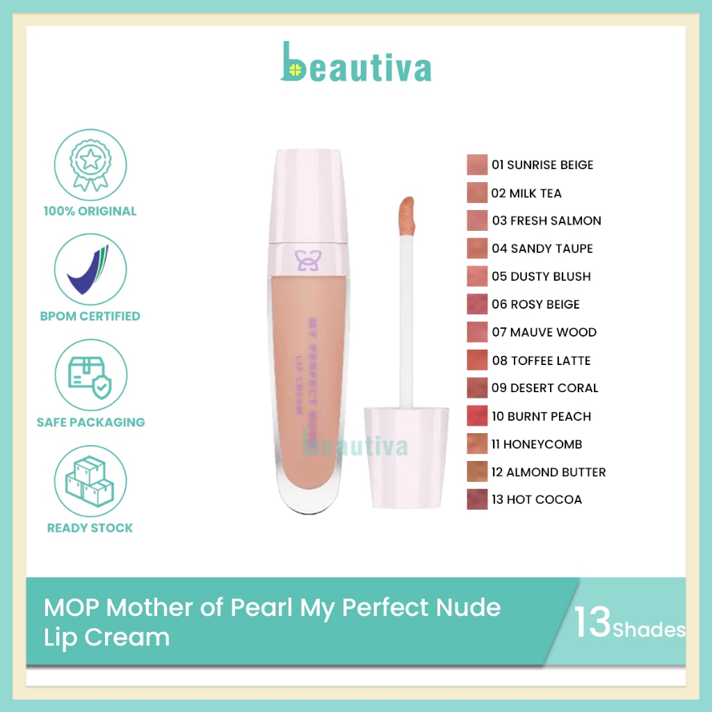 Jual MOP Mother of Pearl My Perfect Nude Lip Cream | Shopee Indonesia