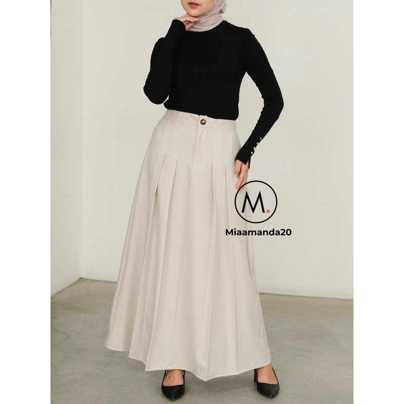 Jual MIA AMANDA - RUNA PLEATED SKIRT / ROK RAMPLE / ROK MAXI / ROK ...