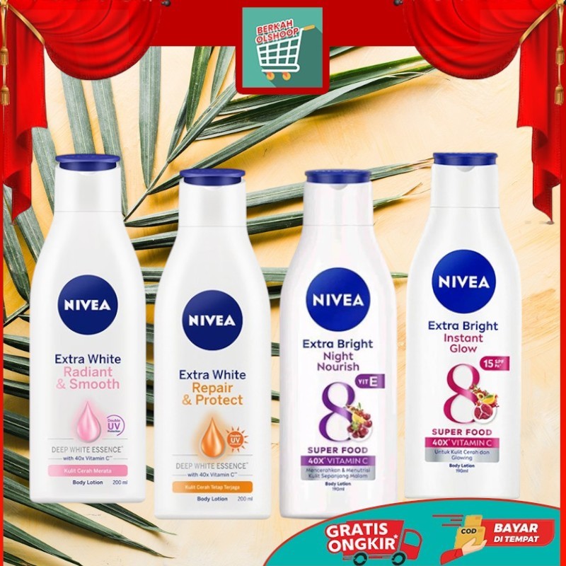 Jual NIVEA BODY LOTION BIKIN KULIT GLOWING KEMASAN TERBARU UKURAN 190 ...