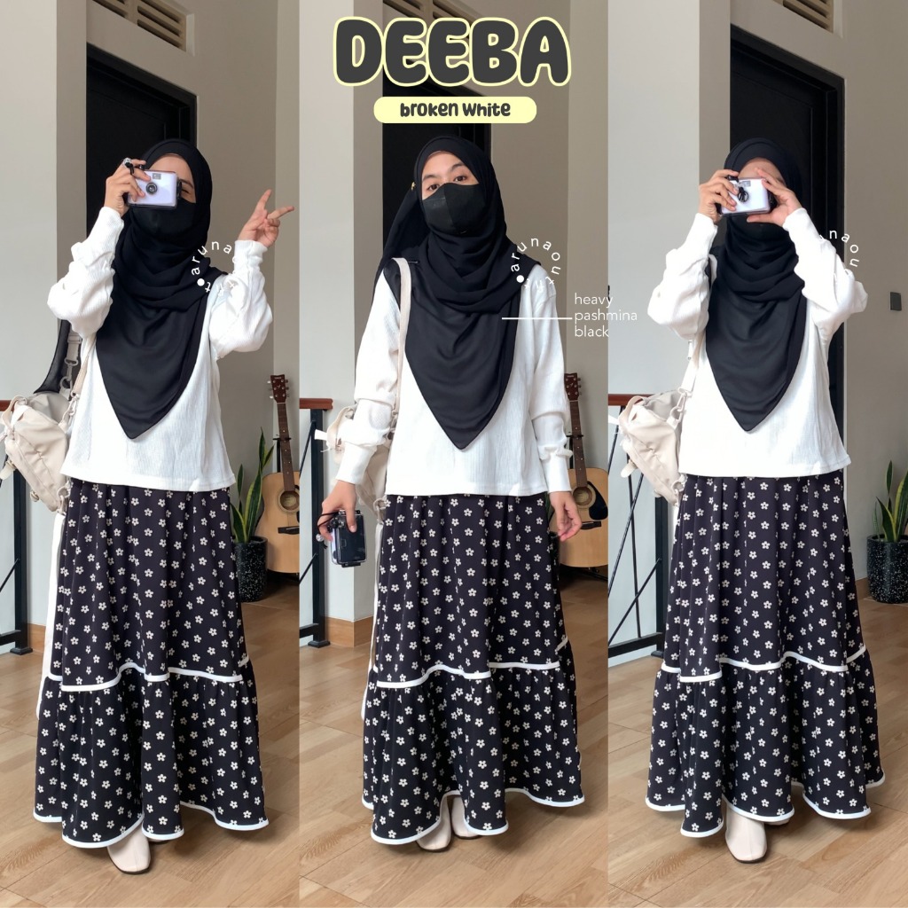 Jual DEEBA ONESET REMAJA CASUAL (BLOUSE & ROK BUNGA FLOWER) BY ARUNAOUTFIT | Shopee Indonesia