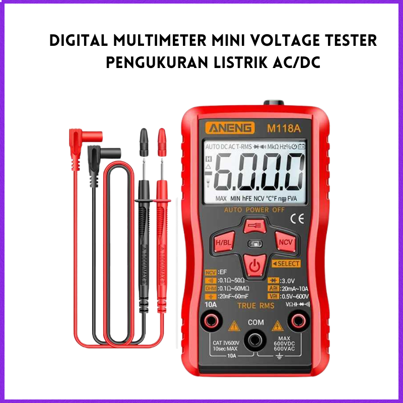 Jual COD ANENG Digital Multimeter Mini Voltage Tester True Rms / ALAT ...